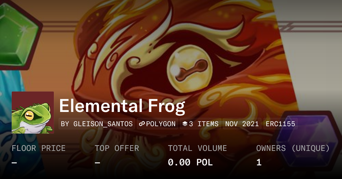 Elemental Frog - Collection | OpenSea
