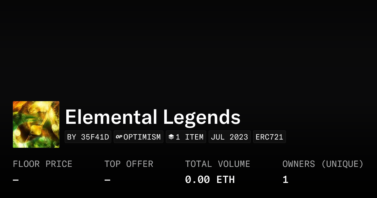 Elemental Legends - Collection | OpenSea