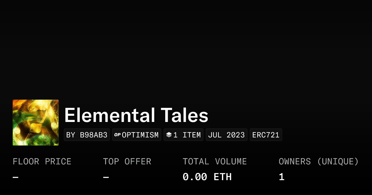 Elemental Tales - Collection | OpenSea