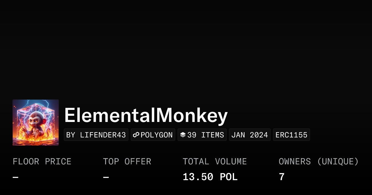 ElementalMonkey - Collection | OpenSea