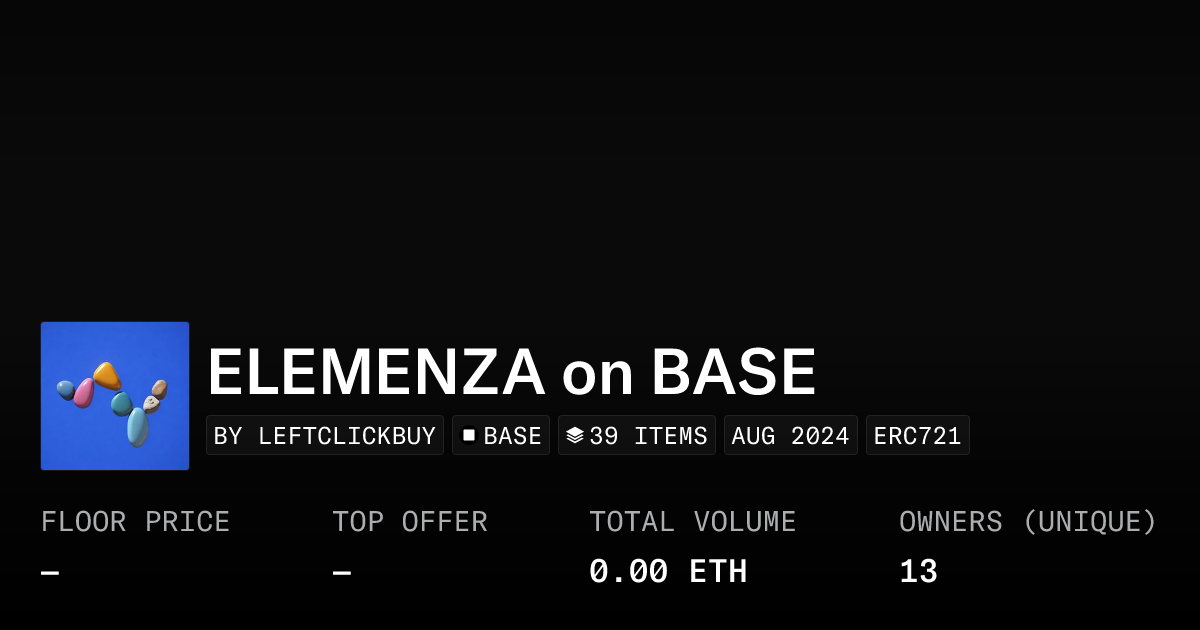 ELEMENZA on BASE - Collection | OpenSea