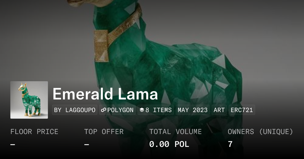 Emerald Lama - Collection | OpenSea