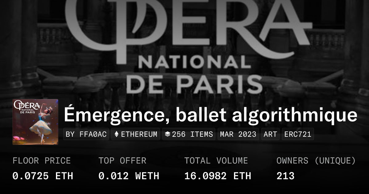 Émergence, ballet algorithmique - Collection | OpenSea
