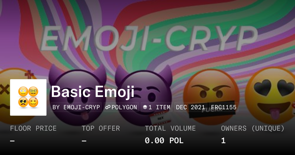 Basic Emoji - Collection | OpenSea