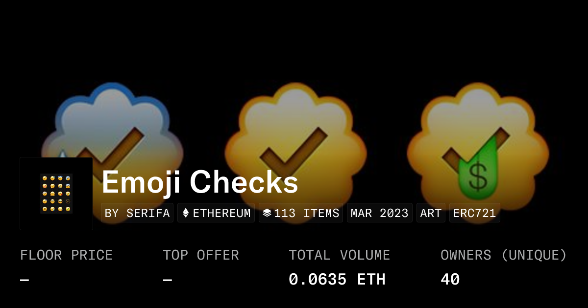 Emoji Checks - Collection | OpenSea