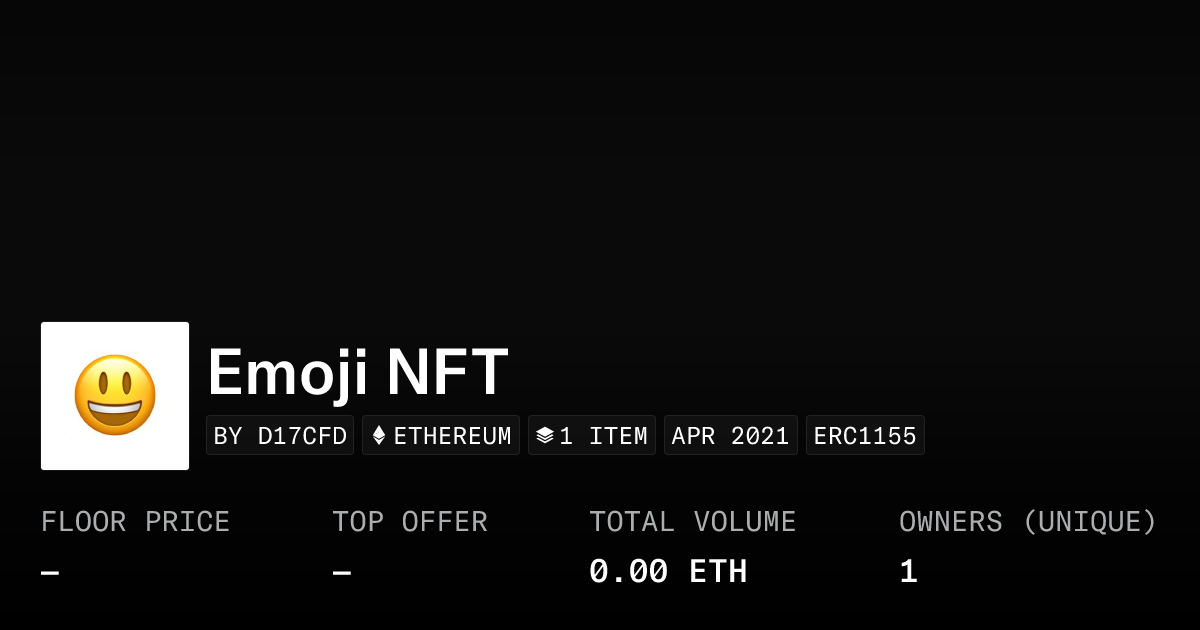 Emoji NFT - Collection | OpenSea
