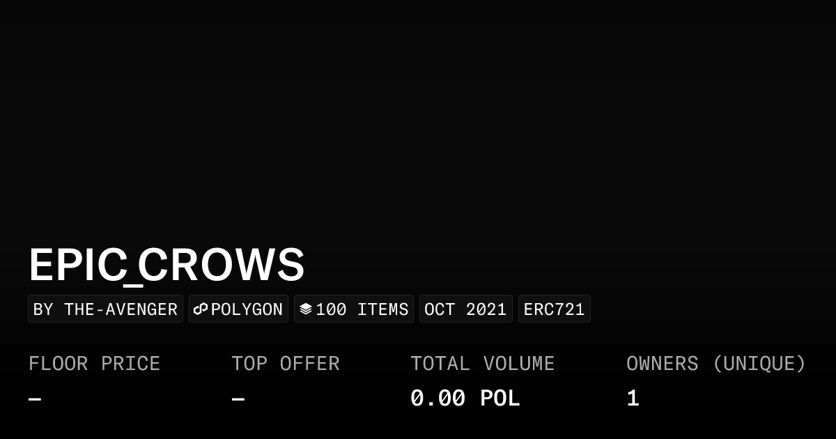 EPIC_CROWS - Collection | OpenSea