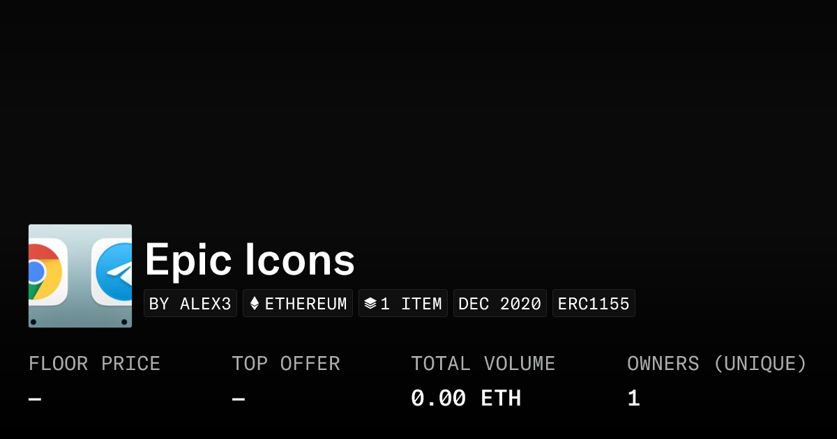 Epic Icons - Collection | OpenSea