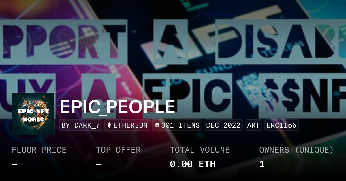 EPIC_PEOPLE - Collection | OpenSea