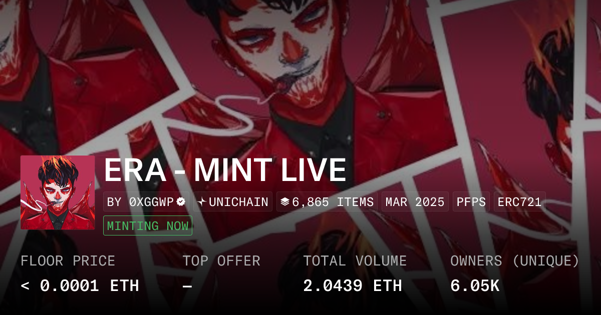 ERA - MINT LIVE - Collection | OpenSea
