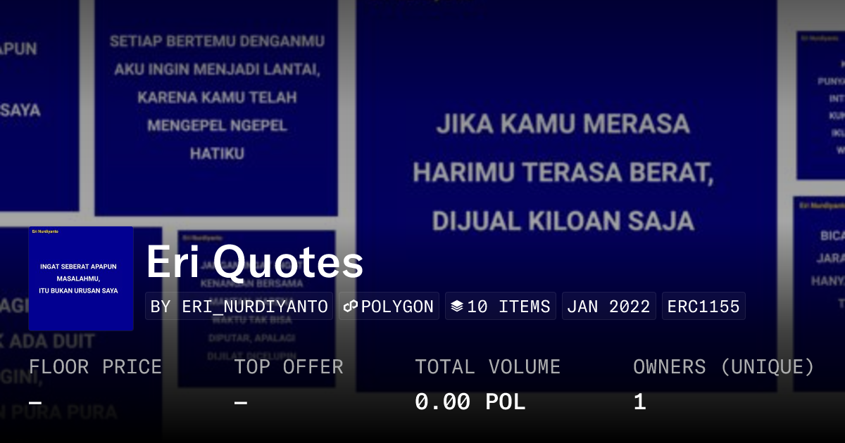 Eri Quotes - Collection | OpenSea