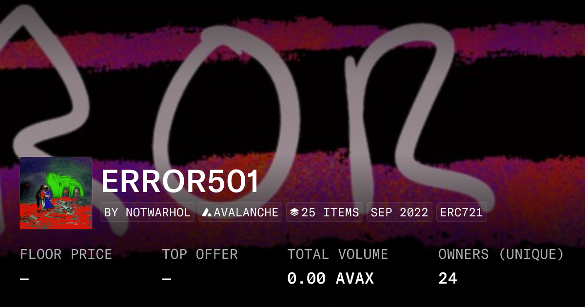 ERROR501 - Collection | OpenSea