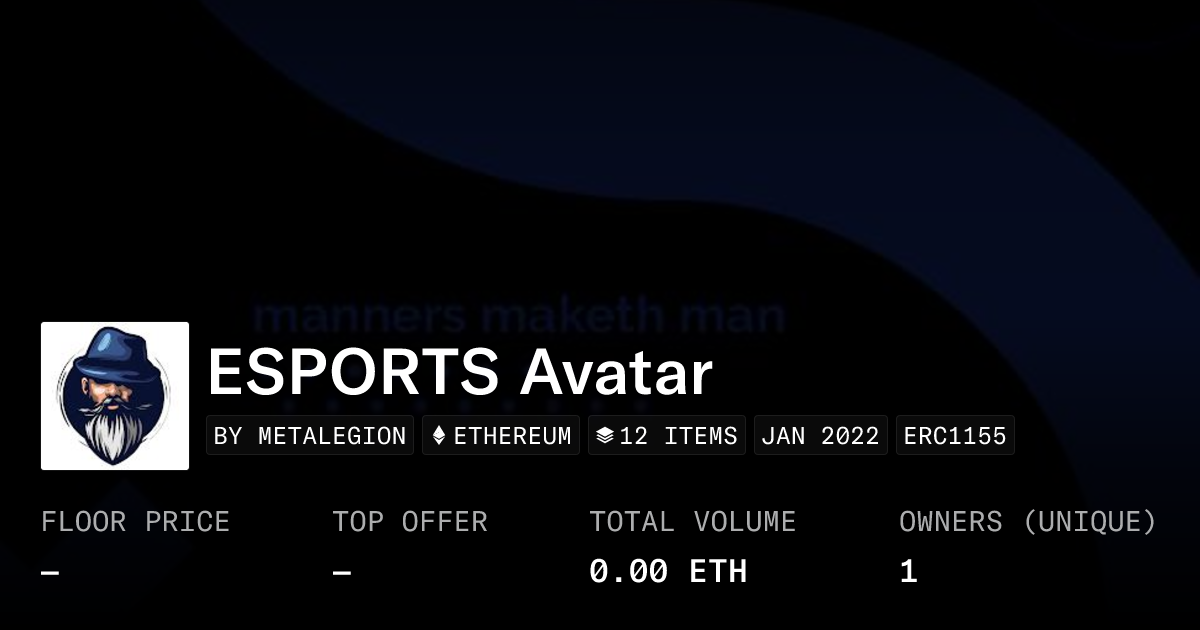 ESPORTS Avatar - Collection | OpenSea