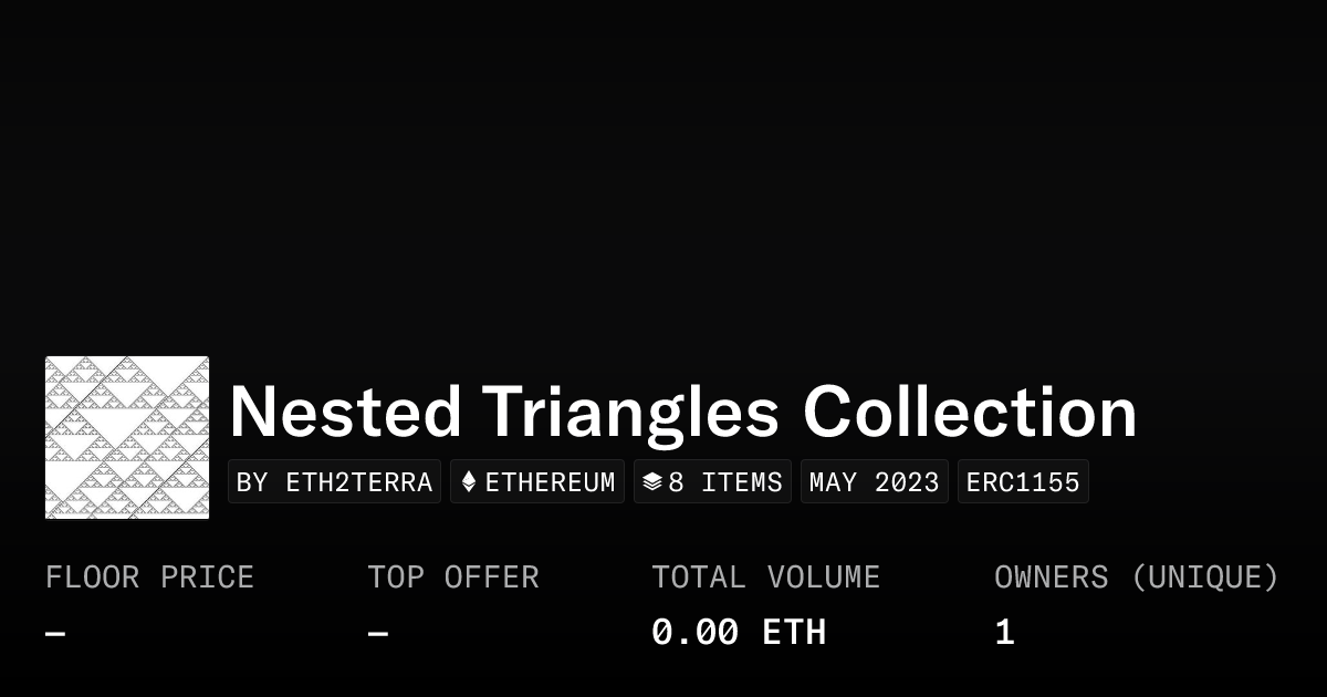 Nested Triangles Collection - Collection | OpenSea