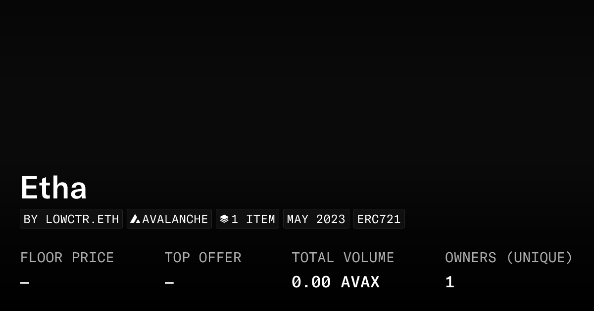 Etha - Collection | OpenSea