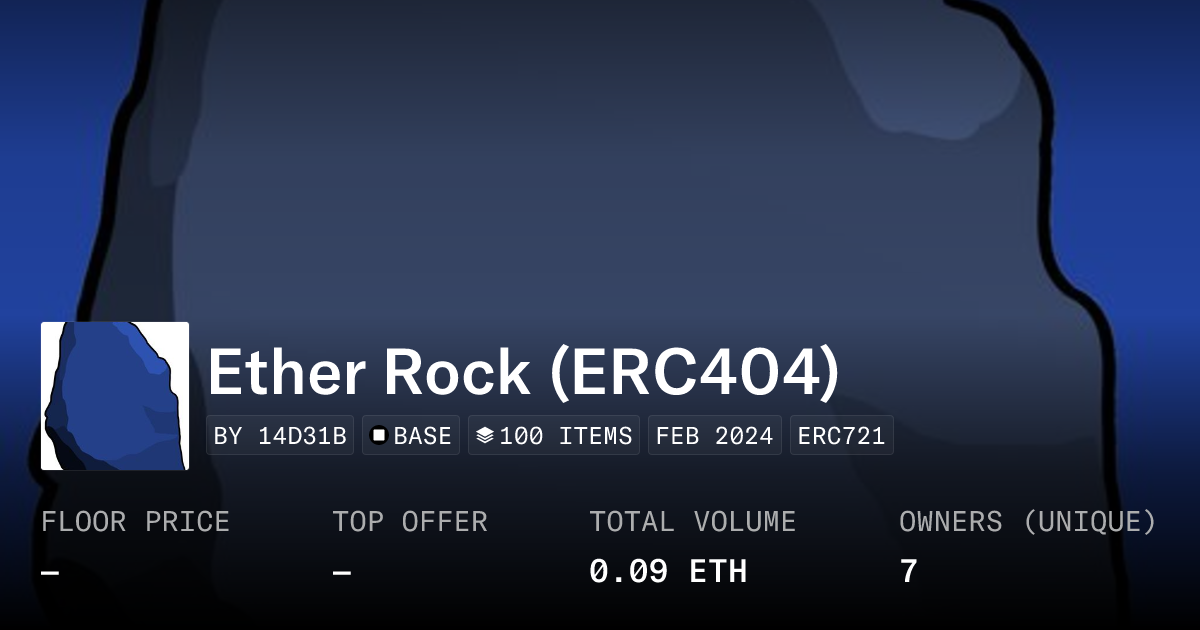 Ether Rock (ERC404) - Collection | OpenSea