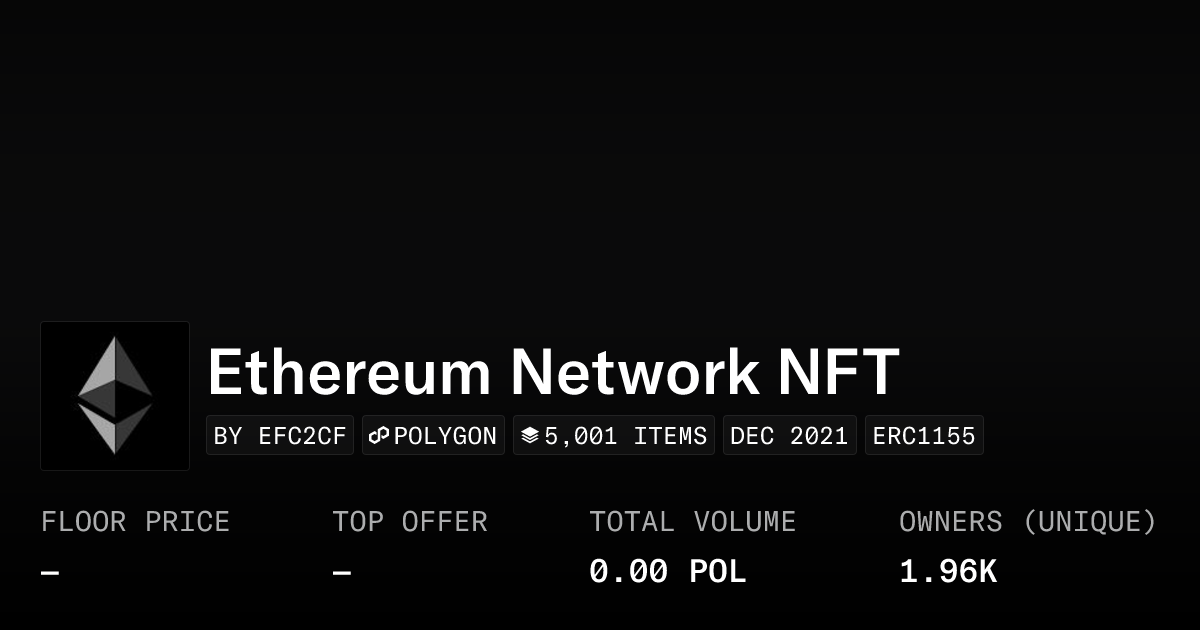 Ethereum Network NFT - Collection | OpenSea
