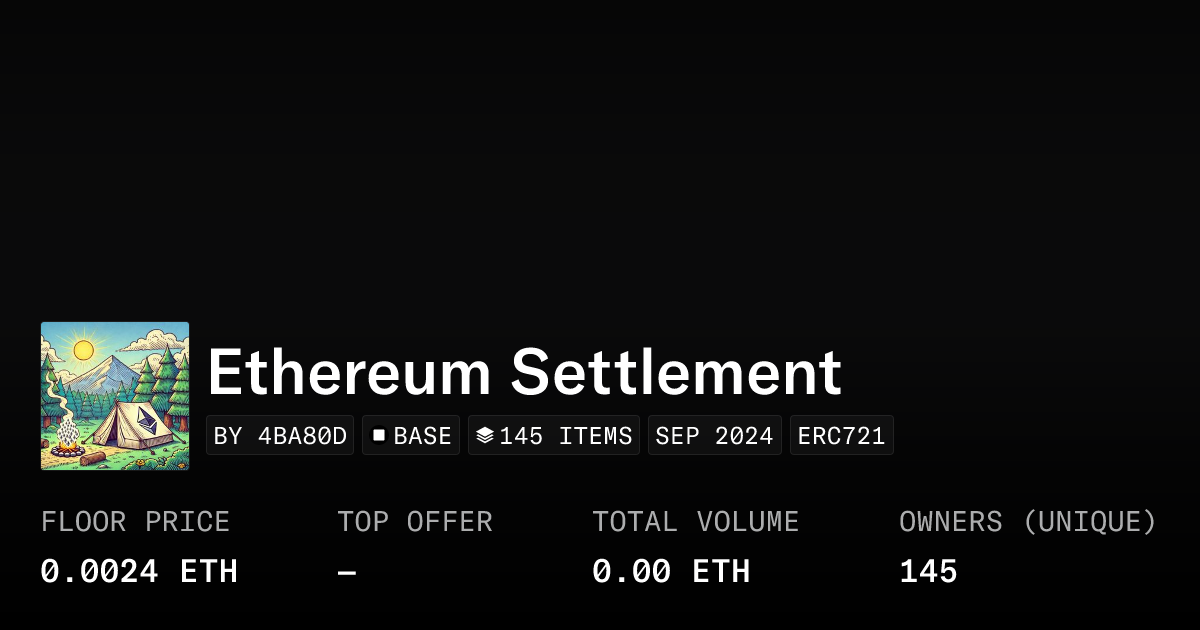 Ethereum Settlement - Collection | OpenSea