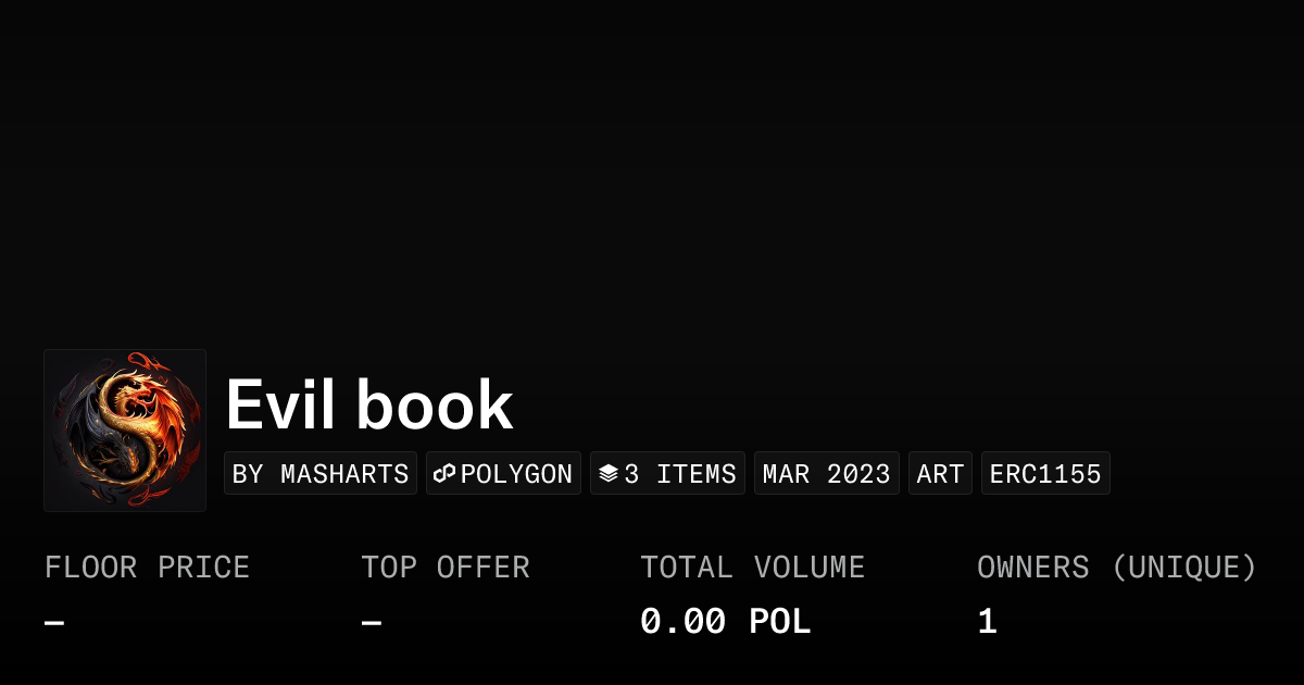 Evil book - Collection | OpenSea