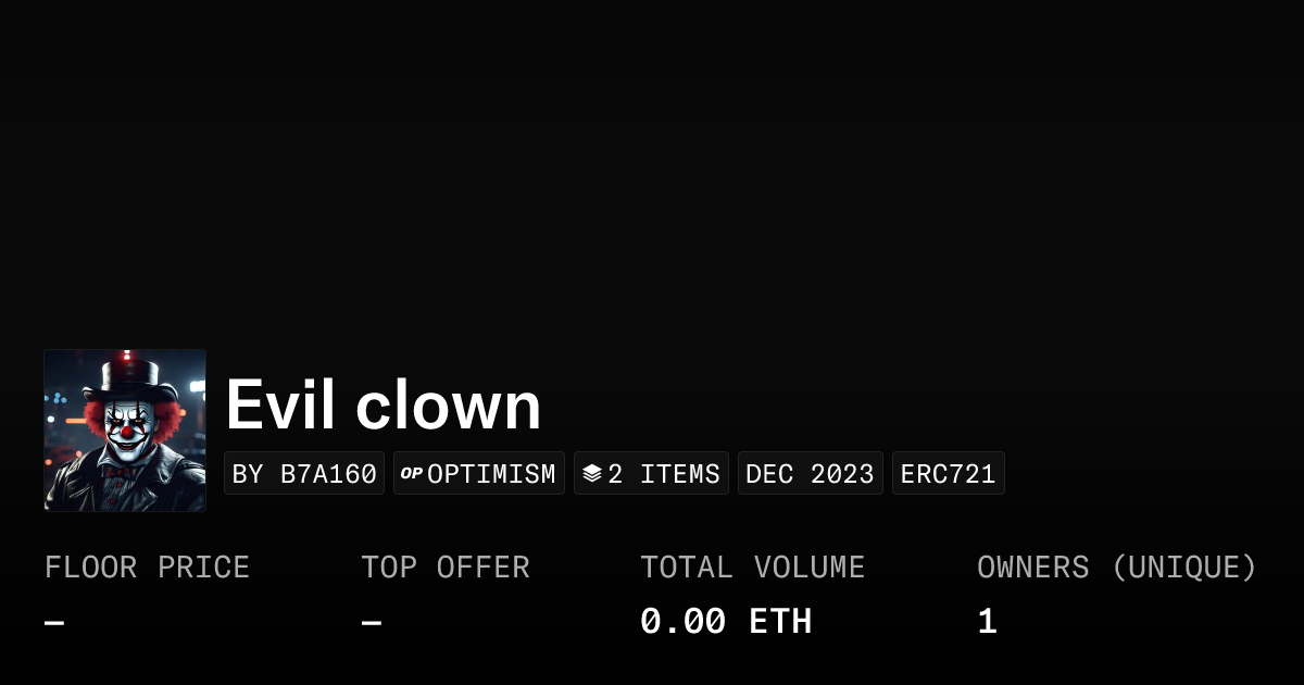 Evil clown - Collection | OpenSea