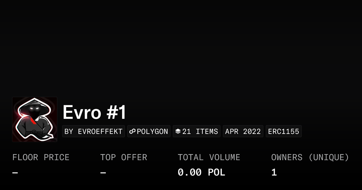 Evro #1 - Collection | OpenSea