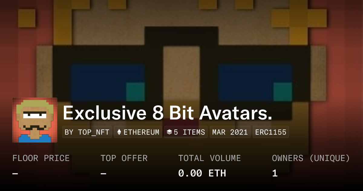 Exclusive 8 Bit Avatars. - Collection | OpenSea