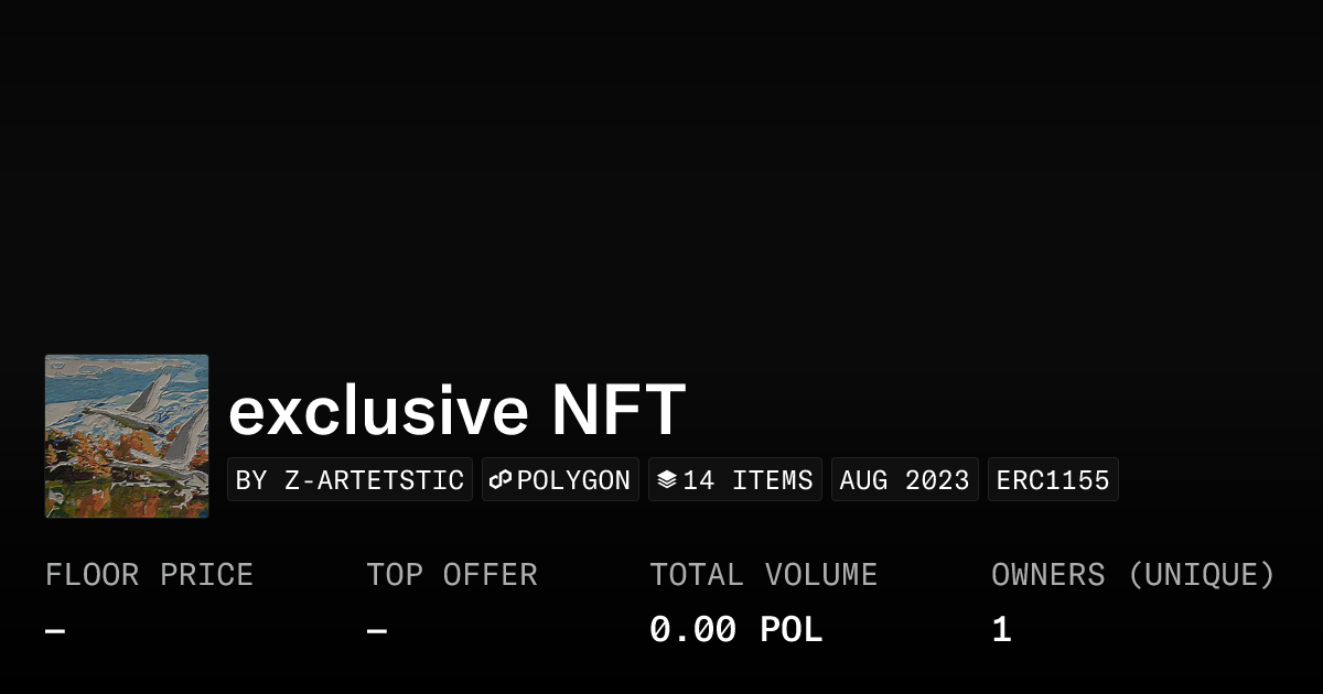 exclusive NFT - Collection | OpenSea