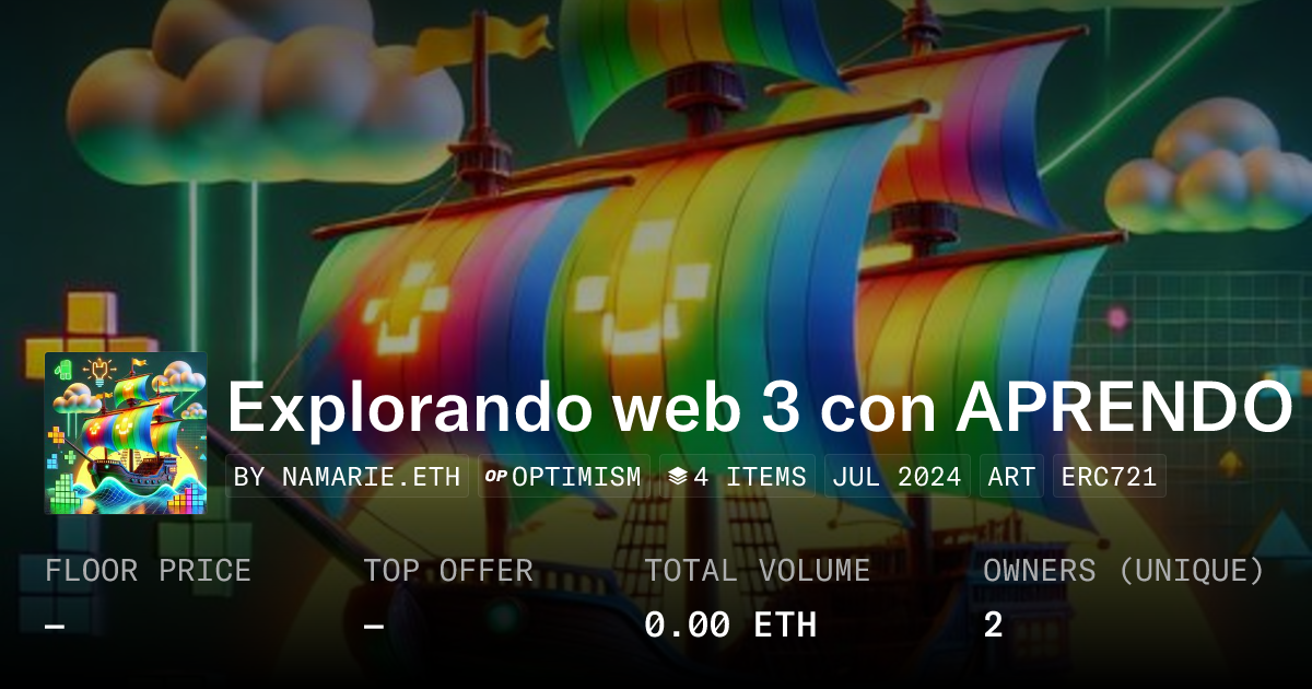 Explorando web 3 con APRENDO - Collection | OpenSea