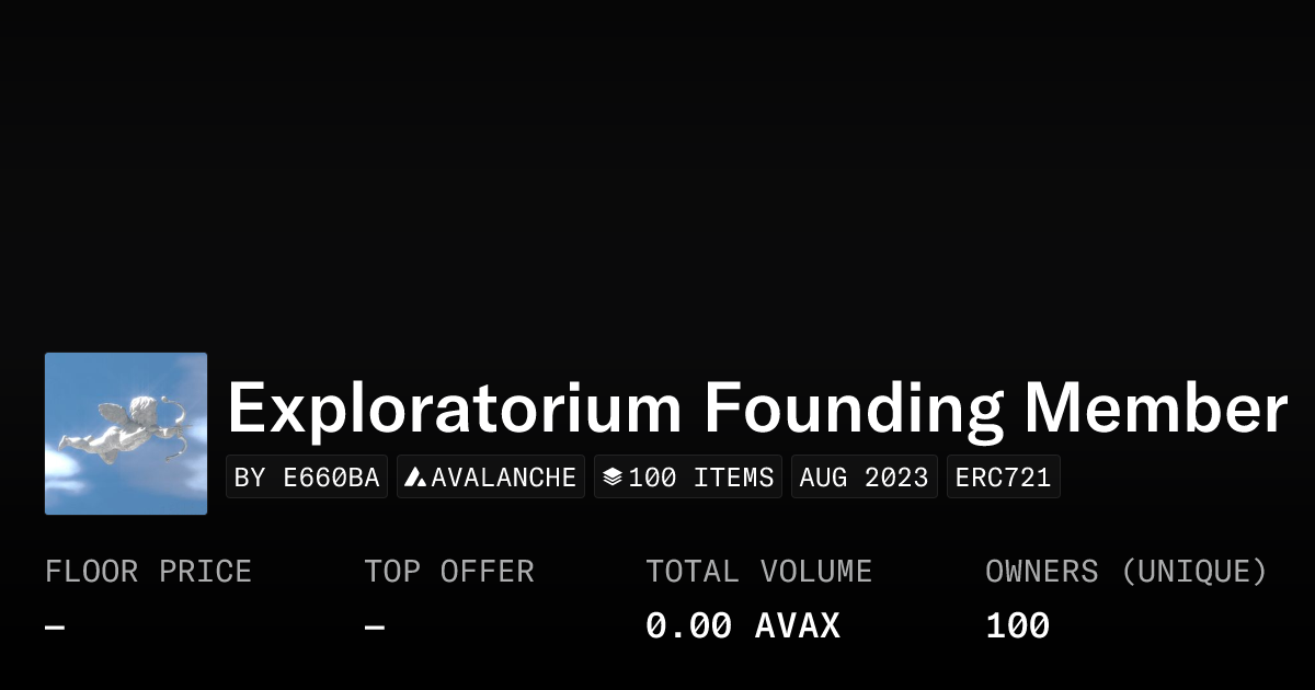 Exploratorium Founding Member - Collection | OpenSea