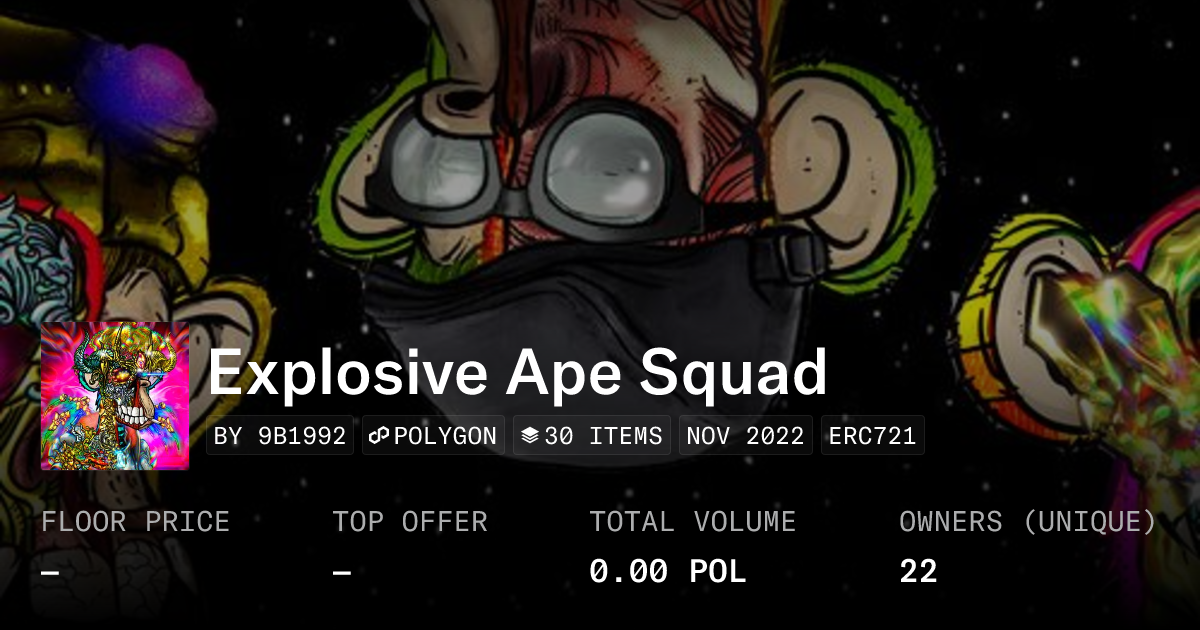 Explosive Ape Squad - Collection | OpenSea