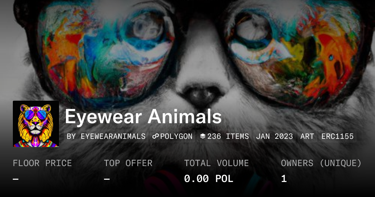 Eyewear Animals - Collection | OpenSea