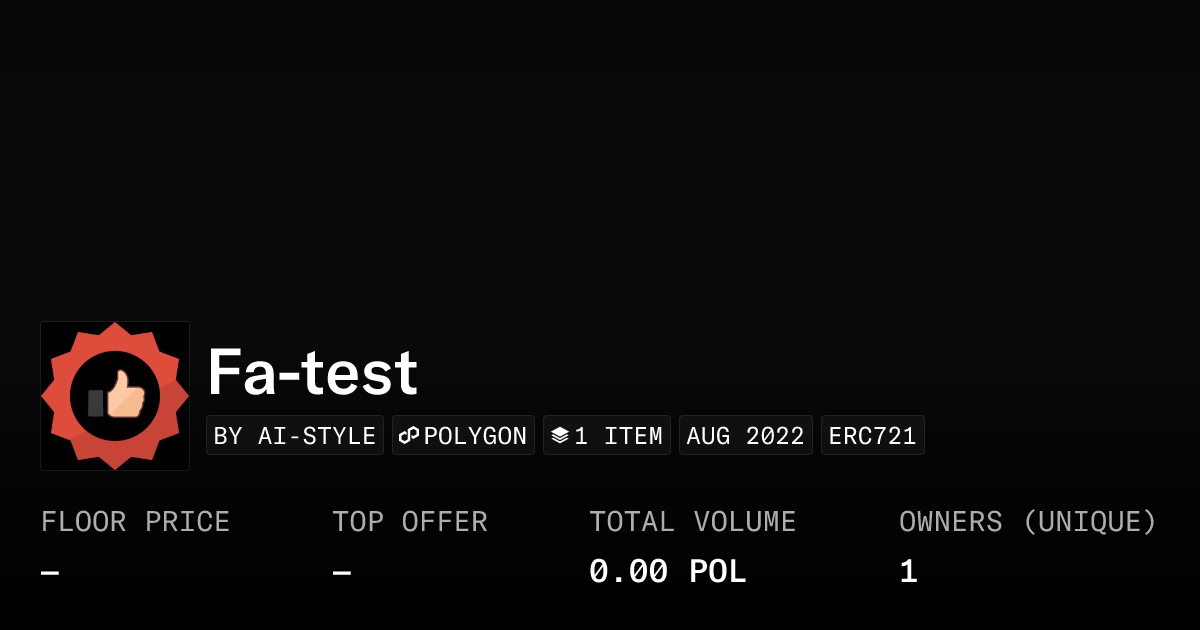 Fa-test - Collection | OpenSea