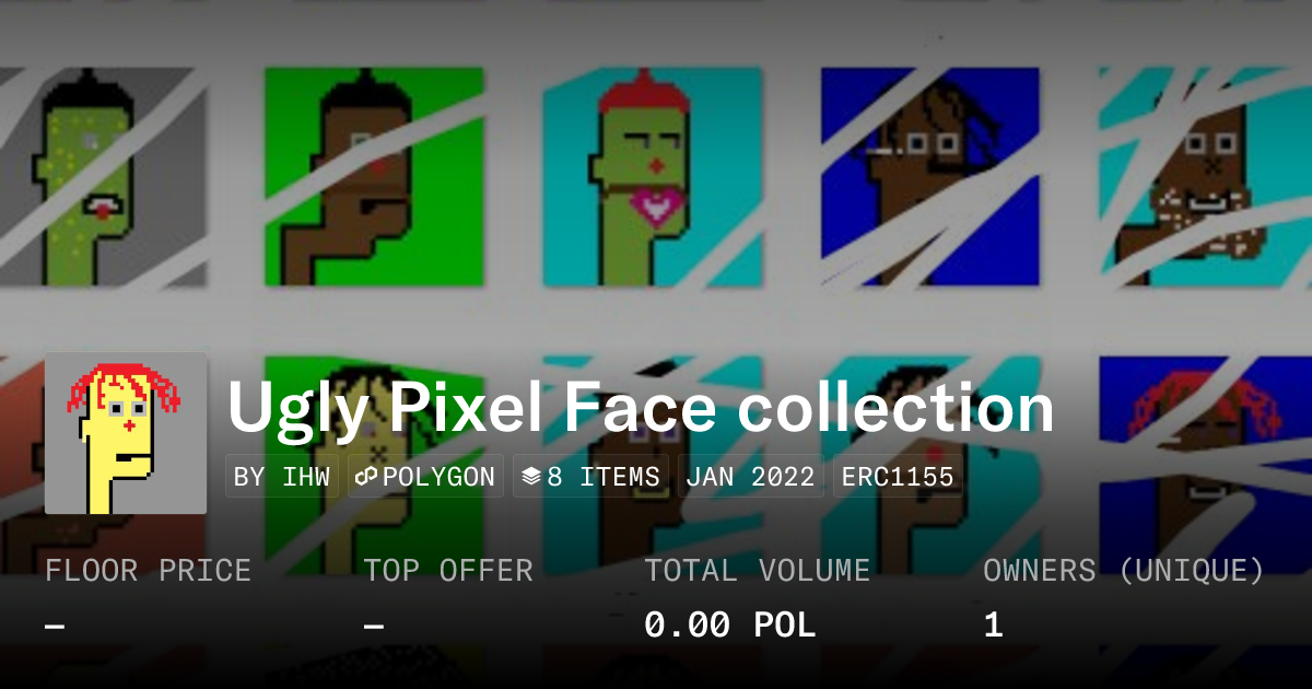 Ugly Pixel Face collection - Collection | OpenSea