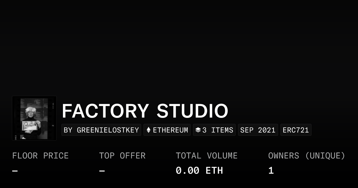 FACTORY STUDIO - Collection | OpenSea