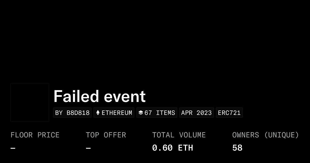 Failed event - Collection | OpenSea