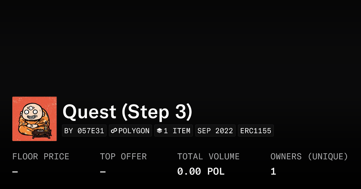 Quest (Step 3) - Collection | OpenSea