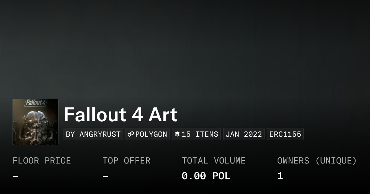 Fallout 4 Art - Collection | OpenSea