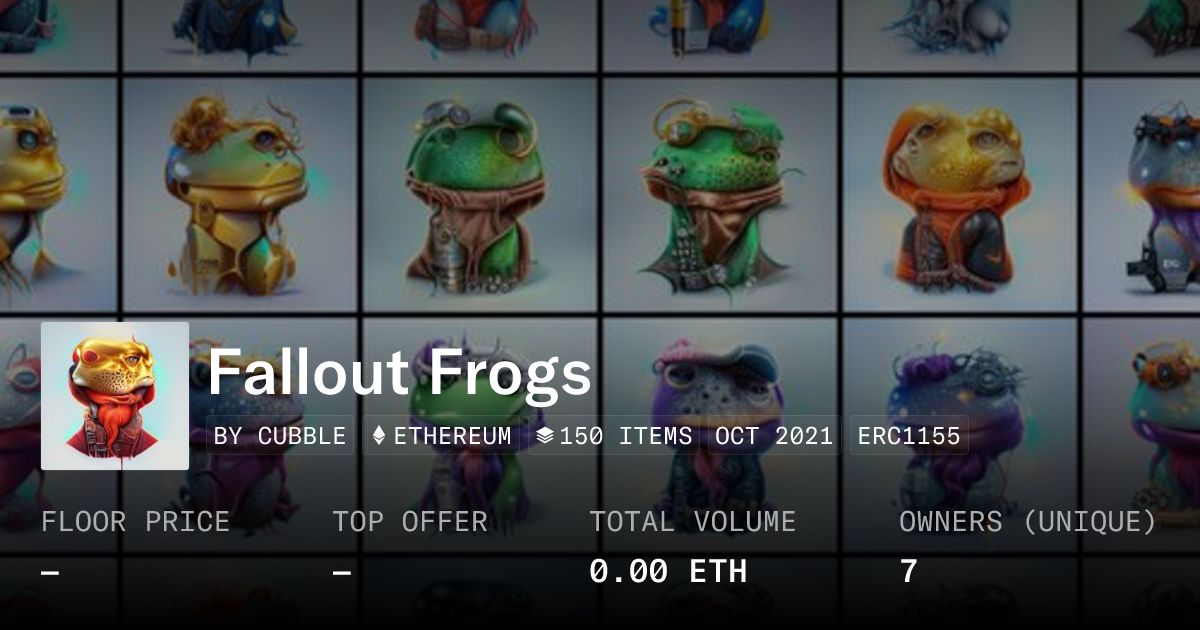 Fallout Frogs - Collection | OpenSea