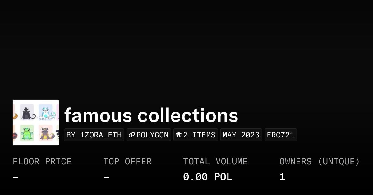 famous collections - Collection | OpenSea