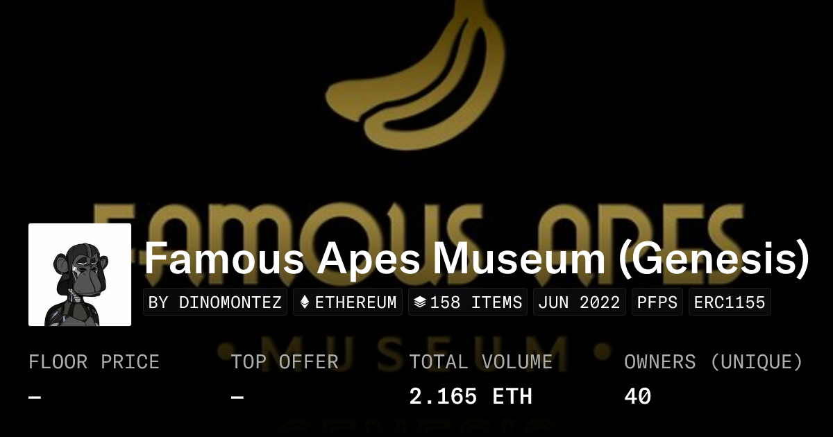 Famous Apes Museum (Genesis) - Collection | OpenSea
