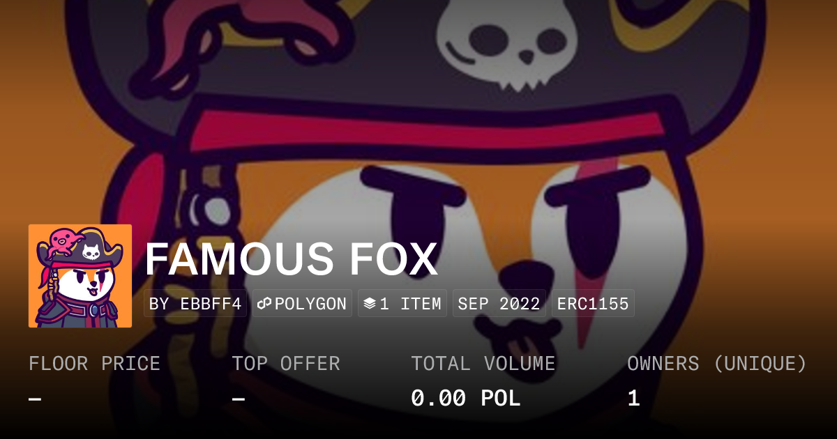 FAMOUS FOX - Collection | OpenSea