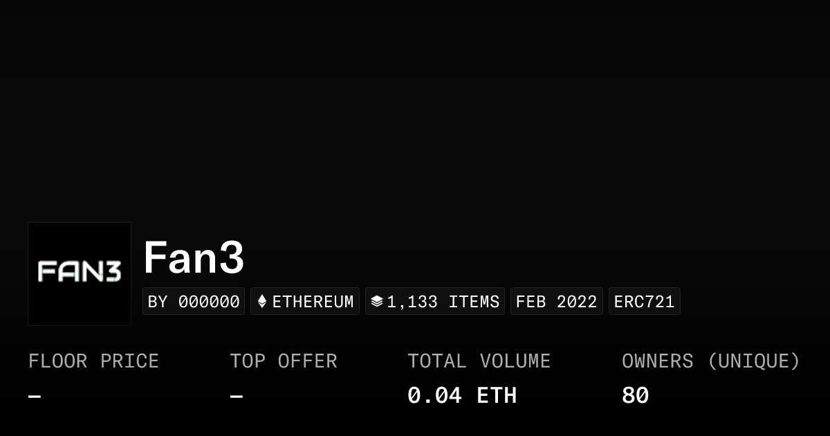 Fan3 - Collection | OpenSea