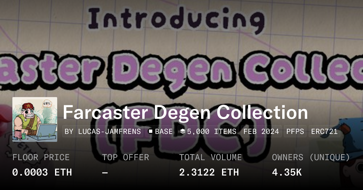 Farcaster Degen Collection - Collection | OpenSea