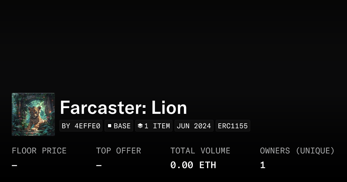 Farcaster: Lion - Collection | OpenSea