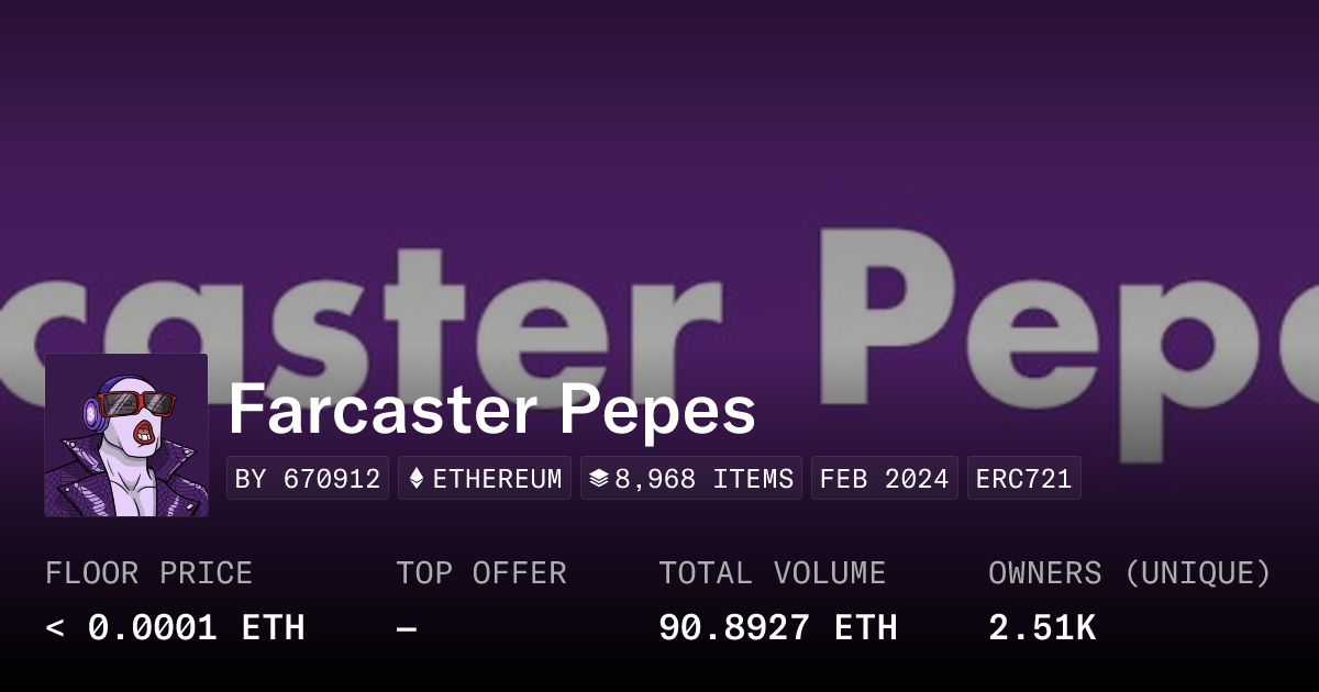 Farcaster Pepes - Collection | OpenSea