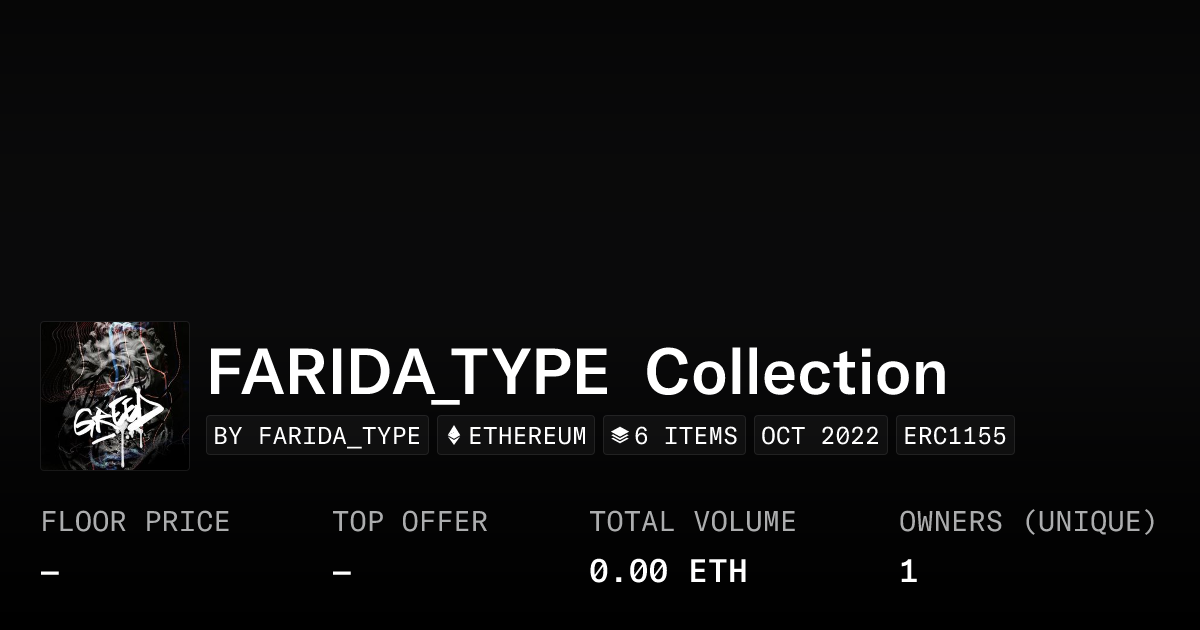 FARIDA_TYPE Collection - Collection | OpenSea