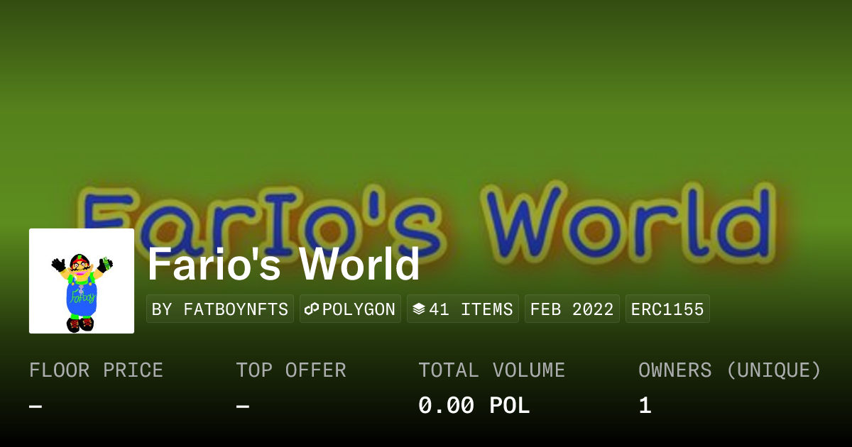 Fario's World - Collection | OpenSea