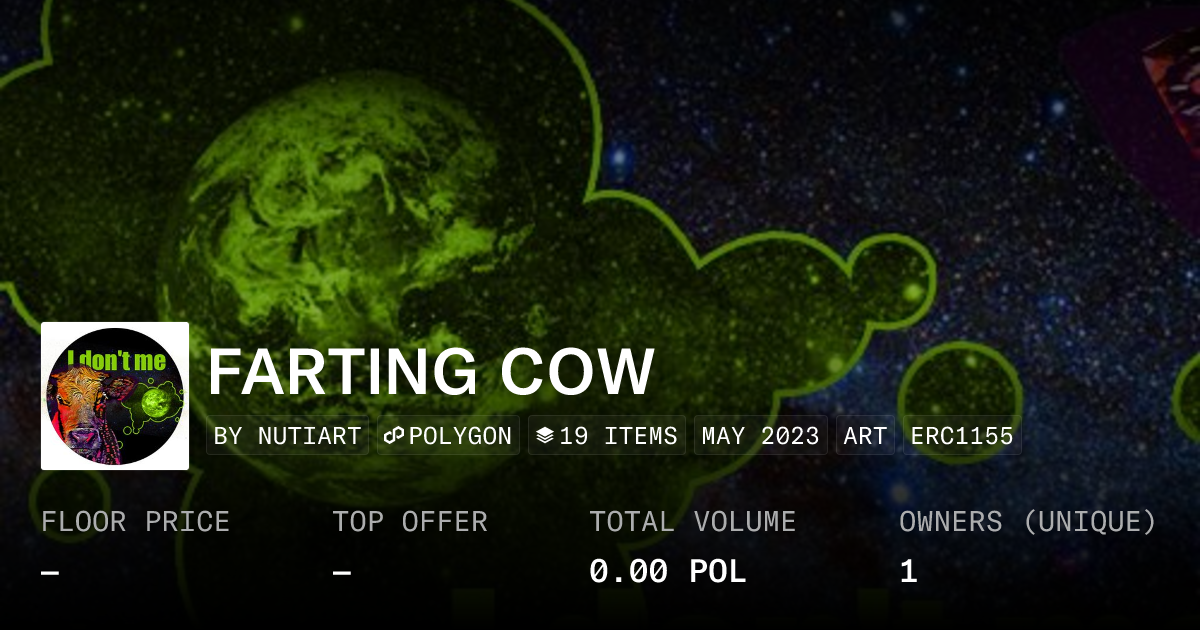 FARTING COW - Collection | OpenSea