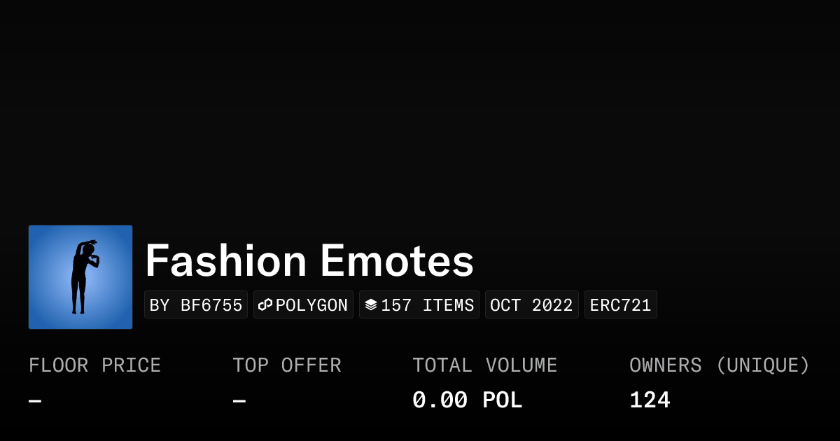 Fashion Emotes - Collection | OpenSea