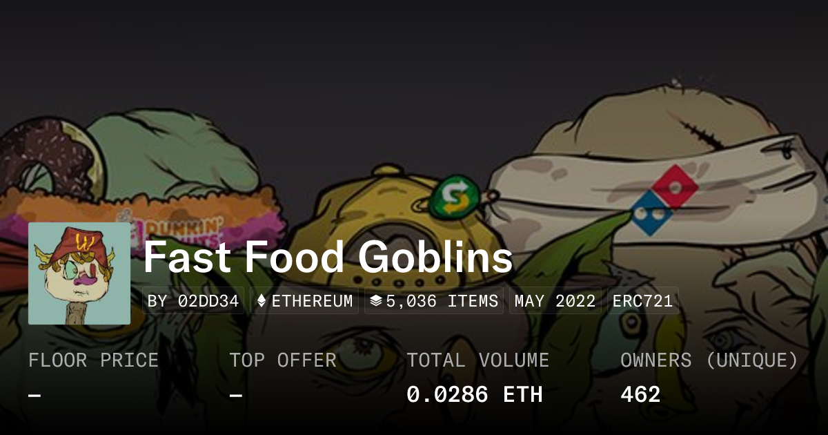 Fast Food Goblins - Collection | OpenSea